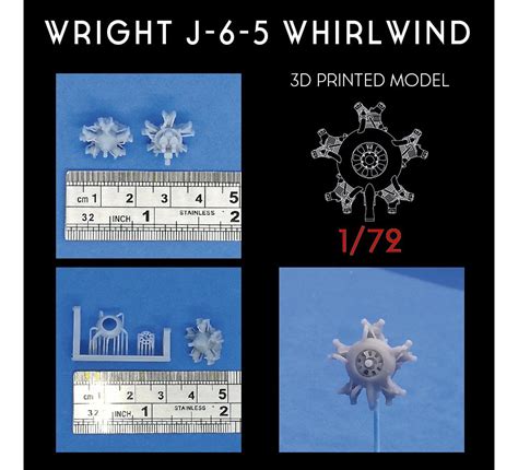 172 Scale Model Kit Of Wright J 6 5 Whirlwind Aircraft Engine
