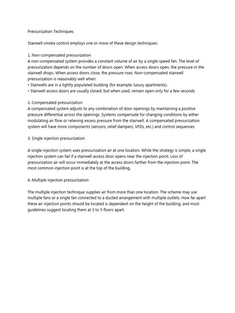 Pressurization Techniques Pdf