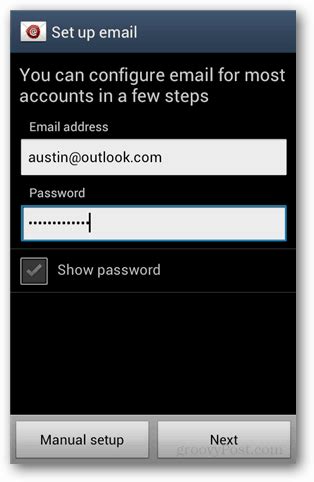 Add Outlook Com Email To Your Android Phone Using POP