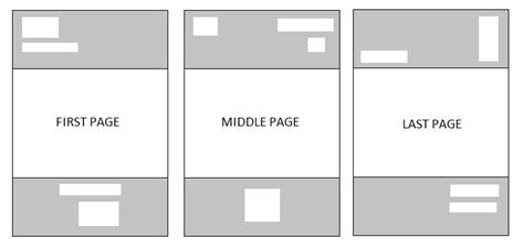 how to enable different page headers on last and middle pages in jasper