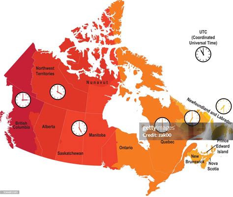 Canada Time Zone Map High Res Vector Graphic Getty Images 58 Off