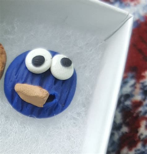 Cookie Monster Earrings Clay Earrings Cookie Earrings Disney Earrin