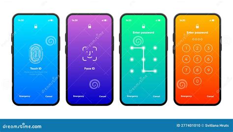 Screen Lock Authentication Password Smartphone Template Phone Id Recognition Screen Lock