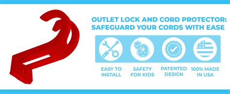 Lock Socket 3 Prong Outlet Lock Red Anti Theft Locking