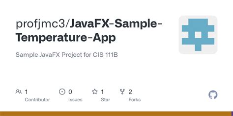 Github Profjmc3javafx Sample Temperature App Sample Javafx Project For Cis 111b
