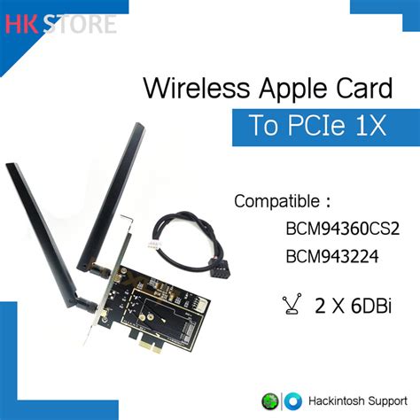 Jual Adapter Bcm94360cs2 To Pci E X1 Pc Hackintosh 2 Antena Kab Jombang Haxkey Store