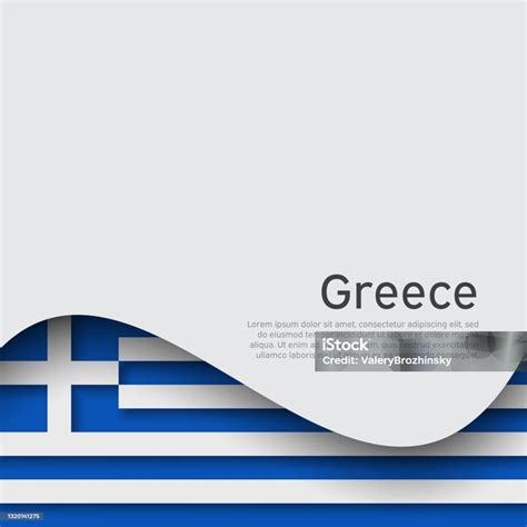 흰색 배경에 그리스 플래그 내셔널 포스터 디자인 비즈니스 소책자 주 그리스 애국 배너 전단지 그리스의 국기배경 웨이브 패턴 벡터 일러스트레이션 0명에 대한 스톡 벡터 아트