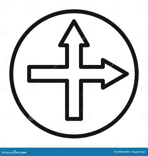 Side Road Junction On A Curve Left Symbol Sign Vector Illustration
