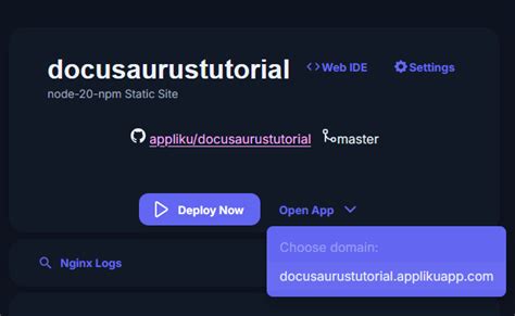 Start And Deploy Docusaurus Documentation Static Site On Your Own Server
