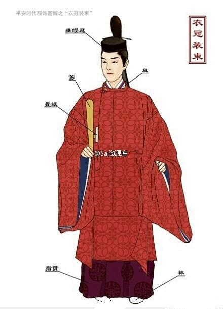 Sai资源库 日本平安时代男女服饰 狩衣 来自sai资源库 微博