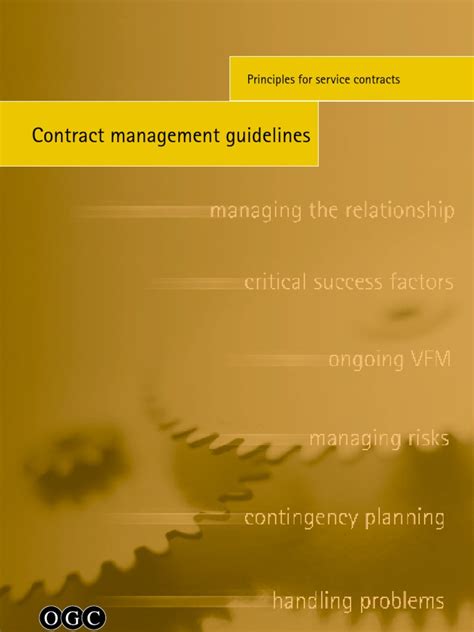 Contract Management Guidelines Pdf