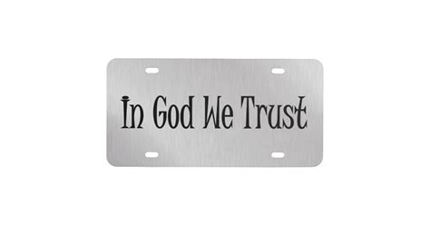 In God We Trust License Plate Zazzle