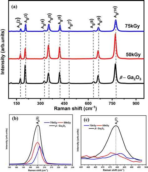 A Raman Spectra Of The Pristine And Irradiated β Ga2o3 Single Crystal Download Scientific