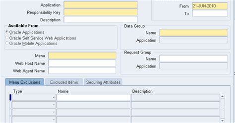 Oracle Apps Hrms Creating Responsibility And User