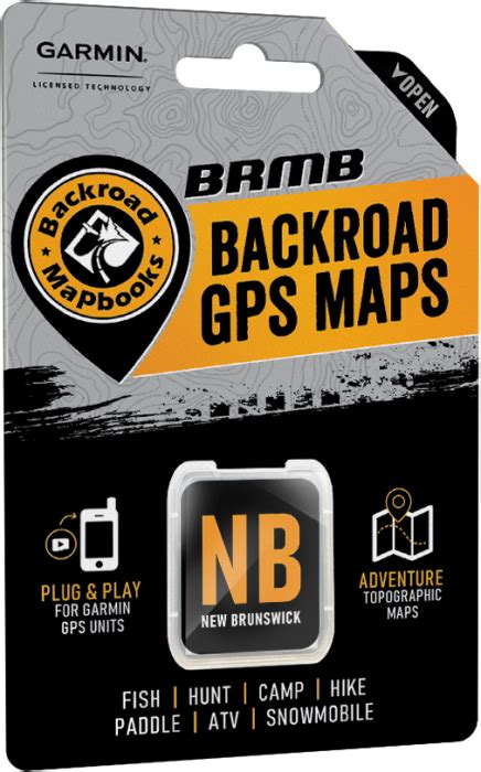 Backroad Maps Gps Topo For Garmin Handhelds Sd Card New Brunswick