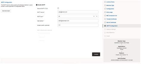 Configuring The SMTP Settings
