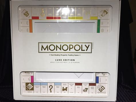 New Rare Limited Edition Monopoly Luxe Luxury Edition Hasbro White