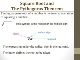 Pythagoras And Square Root New Week5 PPT