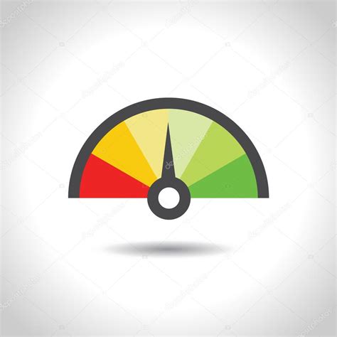 Colorful Info Graphic Gauge Element Vector Illustration Speedometer Icon Or Sign With Arrow