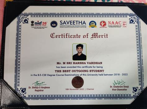 Madhiri Sri Harsha Vardhan On Linkedin Computerscienceengineering Academics Topper Happyme