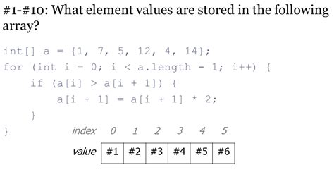 Solved 1 1o What Element Values Are Stored In The