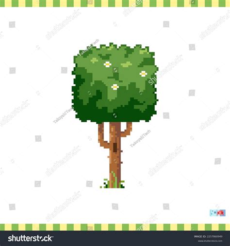Pixel Art Tree Icon Vector 8 Stock Vector Royalty Free 2257860949 Shutterstock