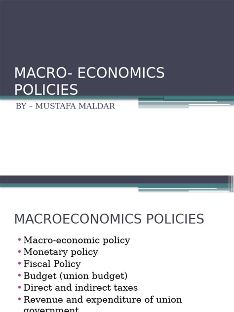 Macro Economics Policies Pdf