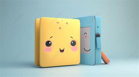 멋진 3d 일러스트레이션을 배경으로 한 귀여운 캐릭터 지갑과 폴더 폴더 배경 지갑 3d 배경 표현 배경 이미지 Hd 폴더 지갑 3d 표현 배경 사진 무료 다운로드