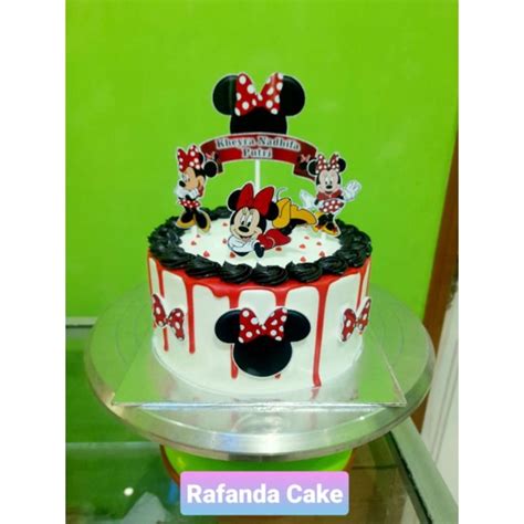 Jual Topper Kue Ultah Mickey Mouse Toper Minnie Custom Nama Shopee Indonesia