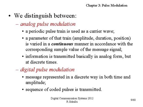 Chapter 3 Pulse Modulation Chapter 3 Pulse Modulation
