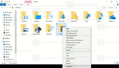 How To Move The Videos Folder In Windows