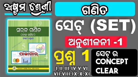 Class 8 Math Chapter 1 Set Excercise 1 8th Class Math Chapter 1 Excercise 1 Qn 1 Youtube