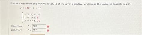 Solved Find The Maximum And Minimum Values Of The Given Chegg