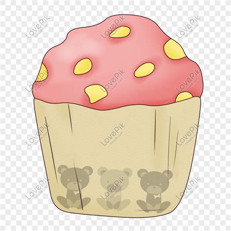 핑크색 종이 컵 케이크 Png 일러스트 무료 다운로드 Lovepik