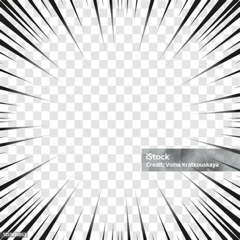 เส้นรัศมีการเคลื่อนที่ของมังงะ เส้นกรอบการกระทําอะนิเมะ แม่แบบการระเบิดนามธรรมที่มีเส้ ภาพประกอบ