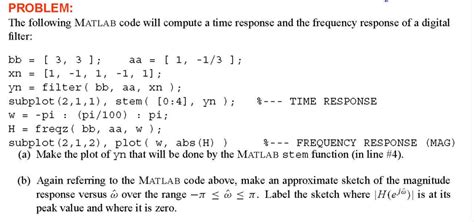 Solved The Following MATLAB Code Will Compute A Time Chegg