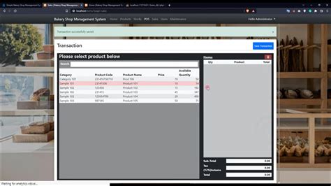 Simple Bakery Shop Management System In Php Mysql Campcodes