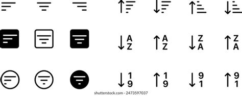 Set Sorting Icons Collection Vector Stock Vector Royalty Free 2234432553 Shutterstock