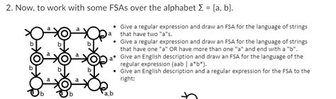 Solved 2nowto Work With Some Fsas Over The Alphabet Ab Give A