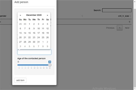 Javascript Shiny Dateinput Calendar On Modal Dialogue Not Move With Page Scrolling Stack