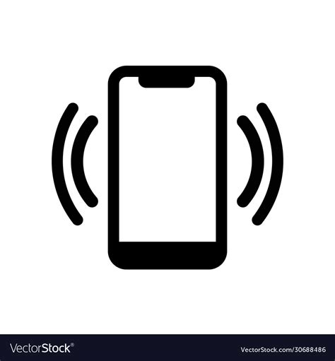 Smart Phone In Silent Mode Icon Or Mobile Vector Image