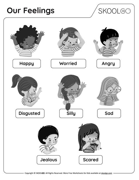 Feelings And Emotions Primary Worksheet