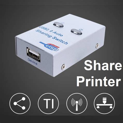Jual Auto Switch Usb Printer 2 Port Sharing Switcher USB 2 0 Printer Kable Manual Otomatis