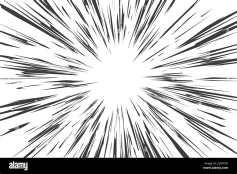Comic Speed Lines Effect Radial Explosion On White Background Manga And Anime Book Action And