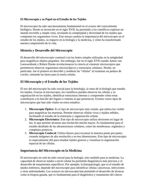 Tipos De Tejidos Pdf