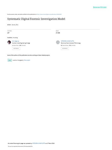 Systematicdigitalforensicinvestigationmodel Pdf Digital Forensics Crime Scene