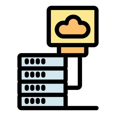 Server Rack Connecting To Cloud Storage Illustrating Modern Data Management 55586161 Vector Art