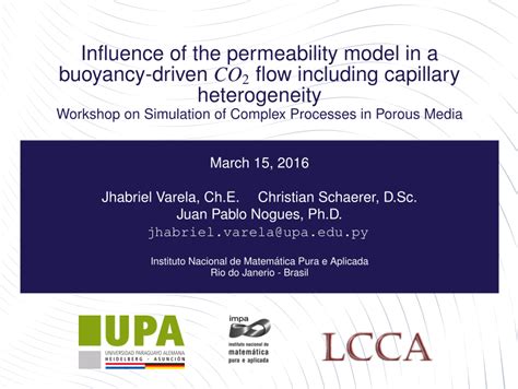 Pdf Influence Of The Permeability Model In A Buoyancy Driven Co2 Flow Including Capillary