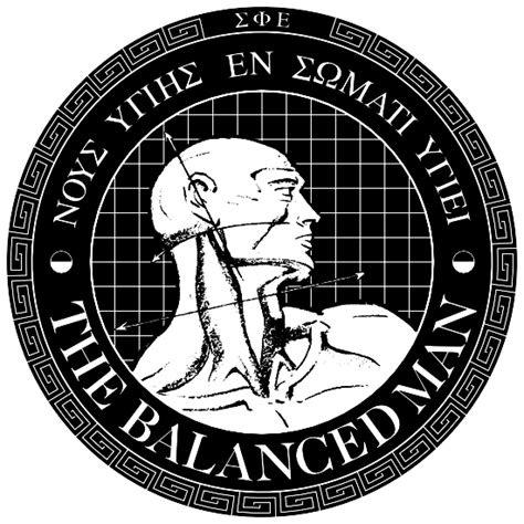 Sigma Phi Epsilon The Balanced Man Circle Sticker