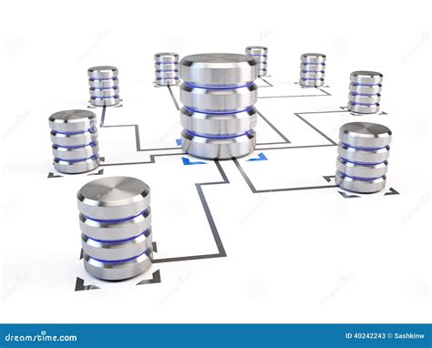 Database Networking Concept Stock Illustration Illustration Of Metal